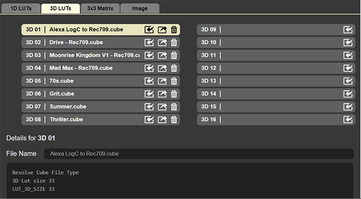 ColorBox from AJA with LUT Color Transforms
