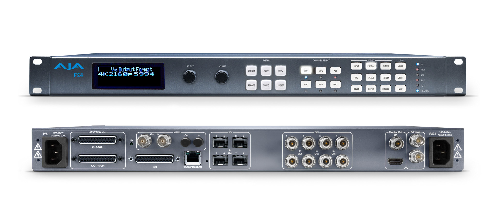 AJA Unveils FS4 Frame Synchronizer and Converter Supporting 4K/UltraHD and Multi-channel 2K/HD ...