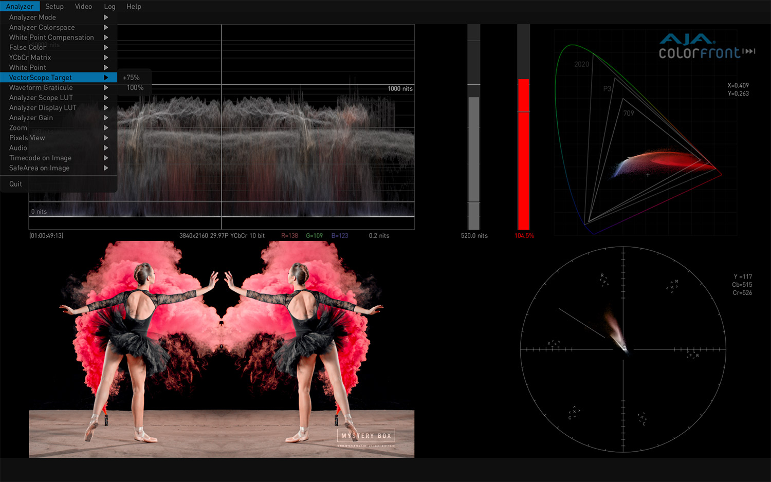 HDR Image Analyzer - HDR Waveform, Histogram and Vectorscope Monitoring